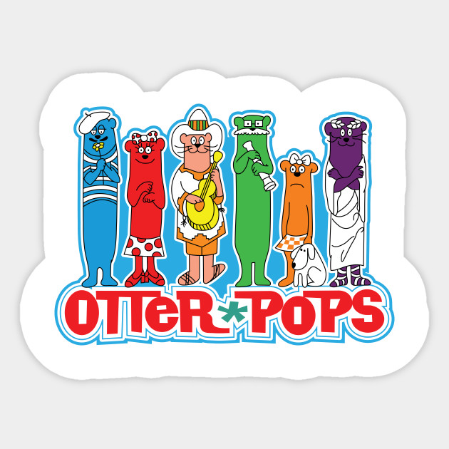 Otter Pops Character Sticker Teepublic